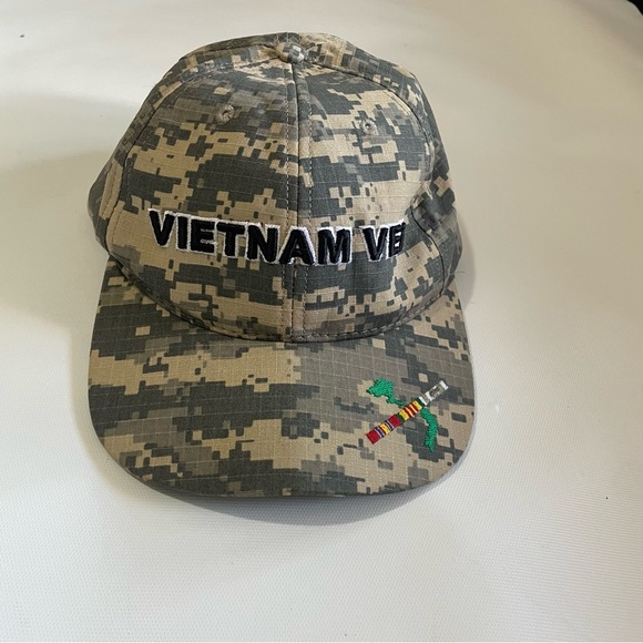 military | Accessories | Vietnam Vet Camouflage Cap With Embroidered ...